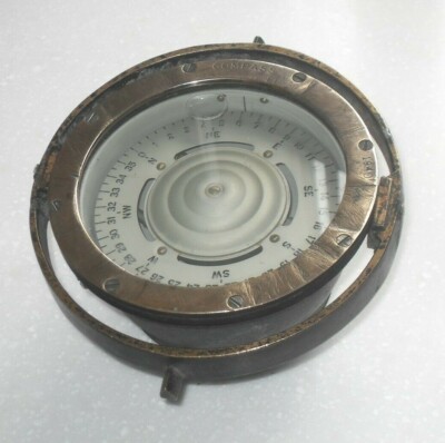 WWII DATED 1940 Us Navy Military Nautical Ship's Gimble Compass Vintage ...