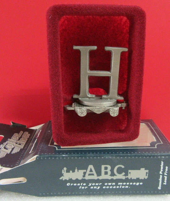 PEWTER METAL THE Letter Liner Alphabet "H" Personalize Train Car Link ...