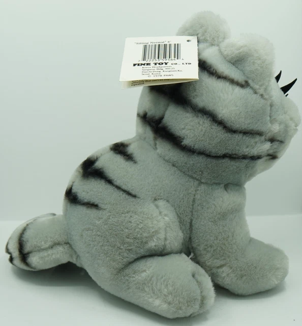 FINE TOY 8& Garfield's NERMAL Gray Plush Cat Stuffed Animal With Tags ...