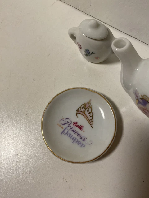 BARBIE PRINCESS AND the Pauper 7 Piece Tea Set COMPLETE - Mattel ...