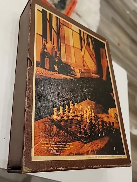 VINTAGE 3M BOOKSHELF Game Classic Chess Set French Chessmen 1970 ...