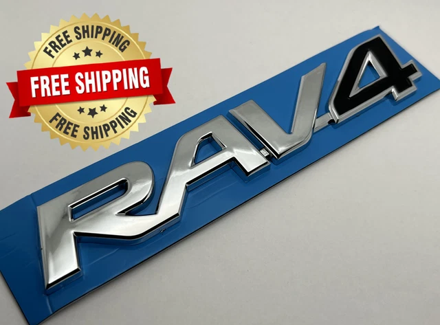 TOYOTA RAV4 EMBLEM Logo Letters Badge Trunk Gate Rear Chrome Black $16. ...