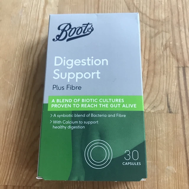 BOOTS DIGESTION SUPPORT Plus Fibre 30 tablets £6.90 - PicClick UK