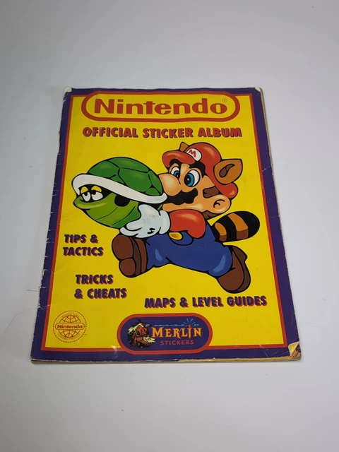 NINTENDO OFFICIAL STICKER Album With Stickers Incomplete 1992 Merlin ...