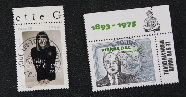 FRANCE 2025 - Juliette Gréco et Pierre Dac - oblitérés EUR 5,80 ...