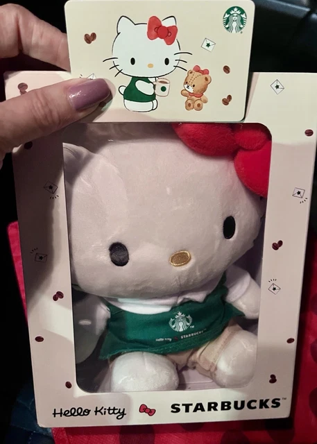 STARBUCKS X HELLO Kitty 2025 Plush In Green Apron Barista NEW In Box ...