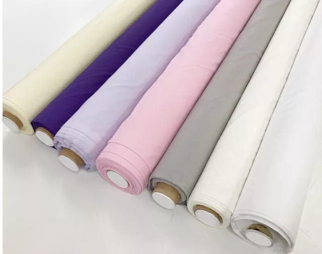 POLY COTTON SHEETING Fabric Extra Wide Width 94” 240cm Plain Craft ...