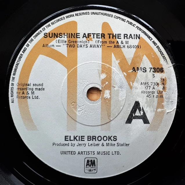 ELKIE BROOKS - Sunshine After The Rain 1977 7" VINYLE EUR 3,49 ...