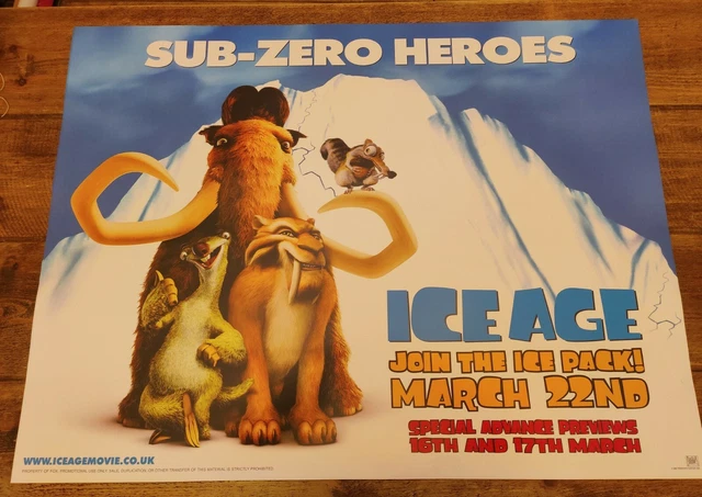 ICE AGE 1, Film poster, Quad, Original, DreamWorks, (98) £9.99 ...