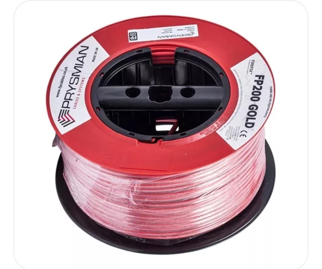 FP200 2 CORE + EARTH 1.5mm RED FIRE ALARM CABLE (100m) Prysmian Fp200 ...