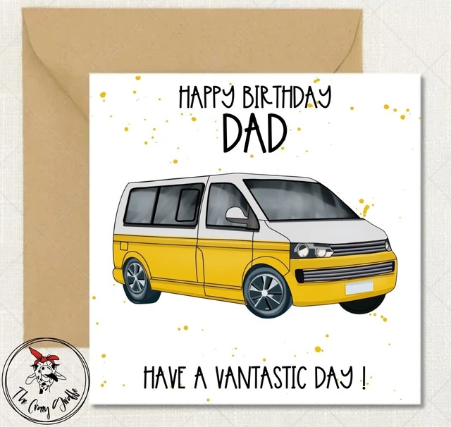 Personalised Campervan Motorhome Birthday Card Camper Motorhome