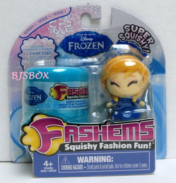 DISNEY FROZEN ANNA Fashems Super Squishy Fashion Fun série 1 avec étui ...
