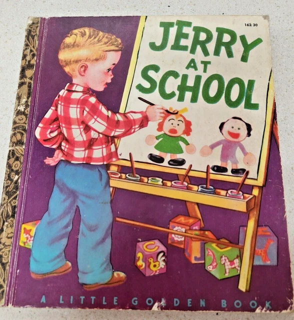 VINTAGE A LITTLE Golden Book Jerry At School (Lgb) 1St Ed 1957 Syd #162 ...