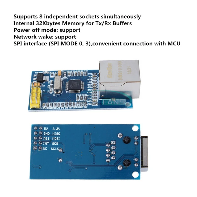 W5500 ETHERNET NETWORK Modules TCP/IP 51/STM32 SPI Interface For ...