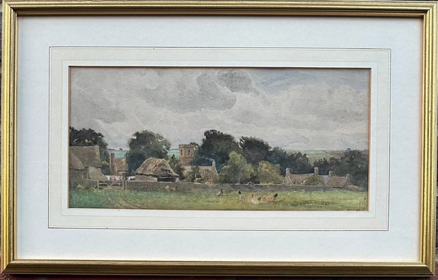 WILLIAM AUGUSTUS RIXON (1858-1948) Turkdean Church Signed Watercolour £ ...