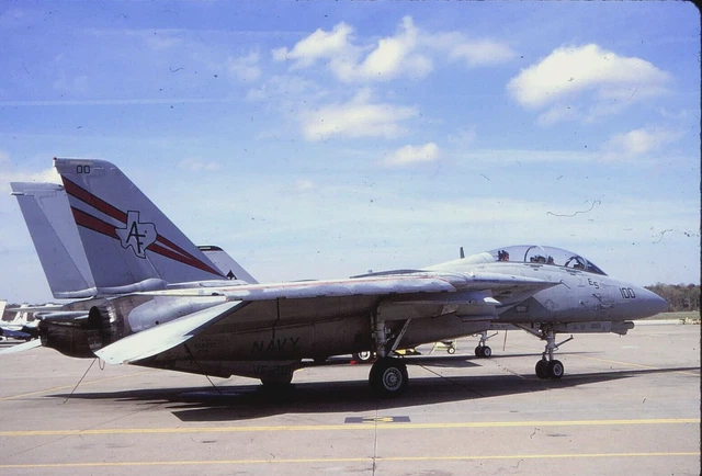 ORIGINAL COLOUR SLIDE F-14A Tomcat 158612/AF-100 of VF-201 US Navy $9. ...