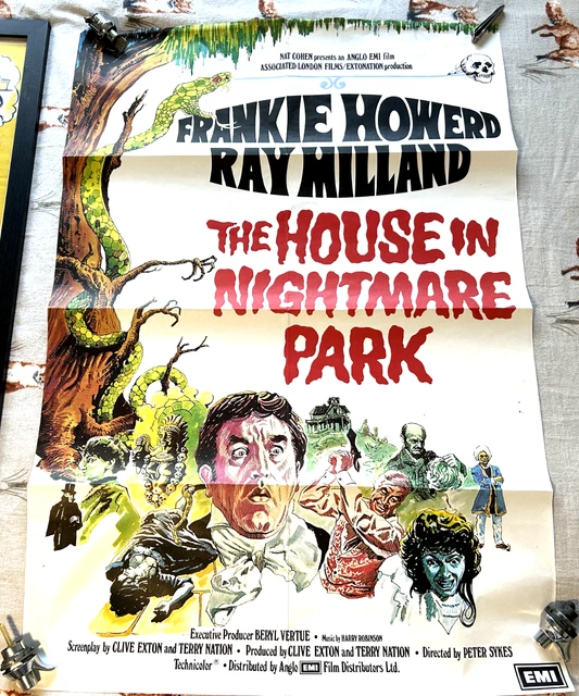 LARGE BRITISH FILM Poster Original The House In Nightmare Park Frankie ...
