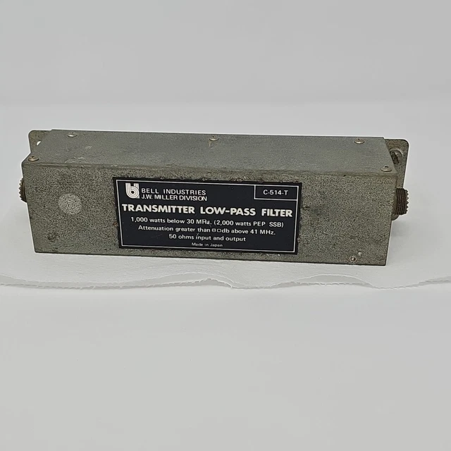 BELL INDUSTRIES TRANSMITTER Low-Pass Filter C-514-T Japan Untested $12. ...