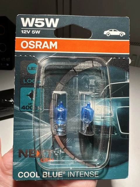 OSRAM COOL BLUE INTENSE W5W 12v 5W W2 1x9 5d Next gen Car bulbs New ...