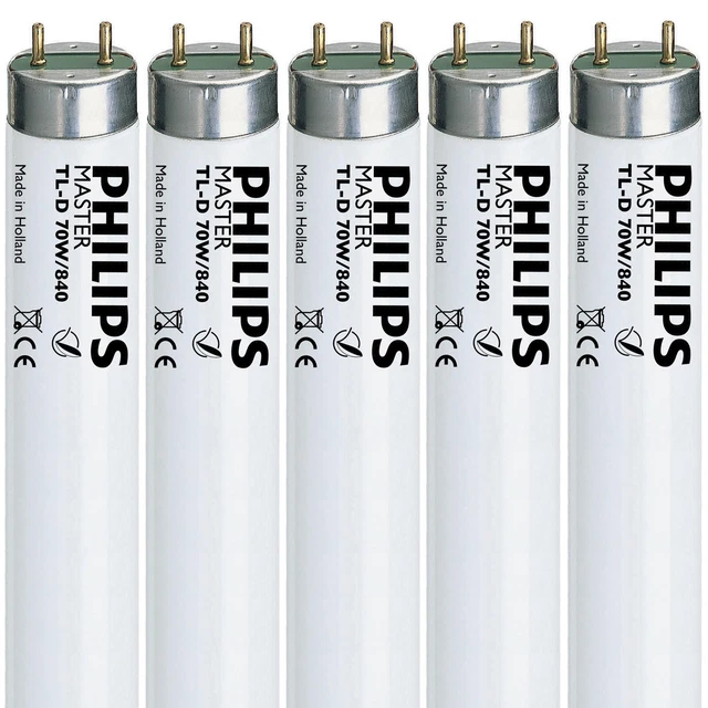 PHILIPS MASTER TL-D 6ft 70w T8 Fluorescent Tube 840 4000K Cool White ...