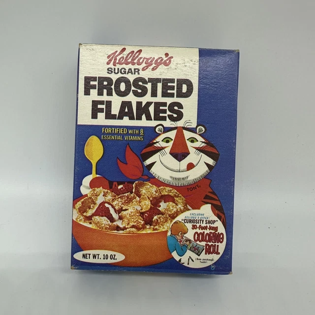 VINTAGE KELLOGGS SUGAR Frosted Flakes Box Play Food Empty Faux Mini ...