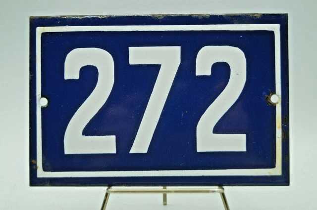 ANCIENNE PLAQUE EMAILLEE NUMERO DE MAISON N°272 - déco loft EUR 35,00 ...