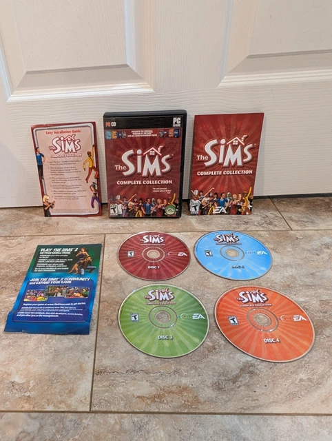 THE SIMS COMPLETE Collection PC (Windows, 2005 4 Disc Case And Manual ...