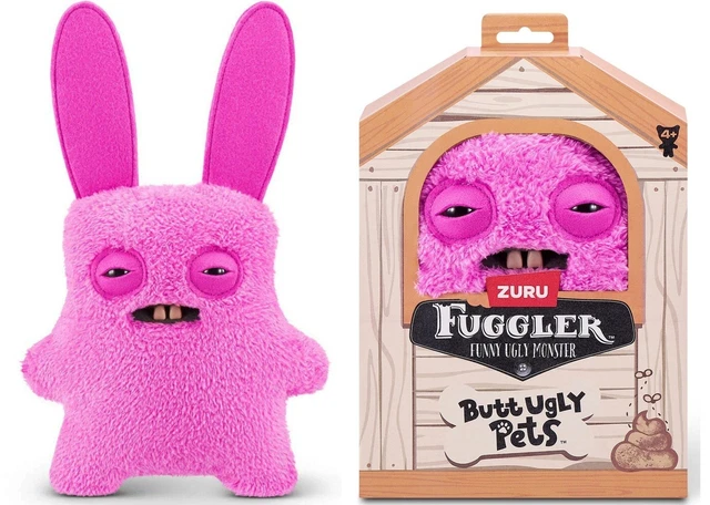NEW FUGGLER BUTT Ugly Pets 9" Rabid Rabbit Pink Bunny Plush Toy Figure ...
