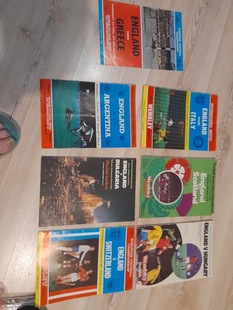 ENGLAND FOOTBALL PROGRAMMES x 7 from the 1970s £1.95 - PicClick UK