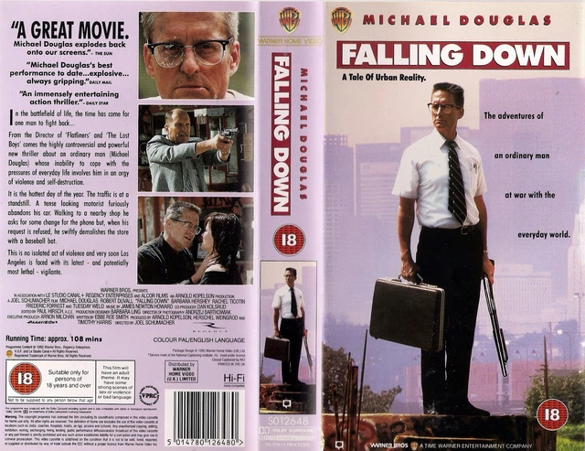 VHS VIDEO FALLING DOWN: A Tale of Urban Reality: Michael Douglas £7.00 ...