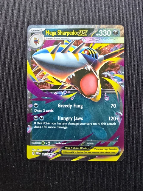 MEGA SHARPEDO EX - 061/094 - Phantasmal Flames - Pokemon £2.00 ...