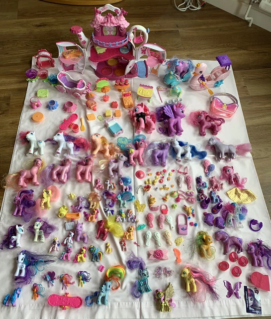 MY LITTLE PONY PONYVILLE BUNDLE huge! Musical tea pot lots extras pony ...