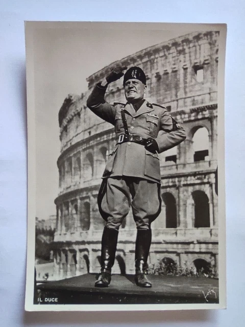 8606 CARTOLINA Fotografica Il Duce Benito Mussolini Colosseo EUR 10,00 ...