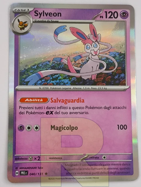 SYLVEON ® EVOLUZIONI Prismatiche SVP 040/131 ® Rara Holo Foil ...