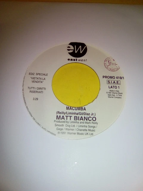 45 GIRI 7& Matt Bianco Macumba - Seal The Beginning Juke Box 1991 Con ...
