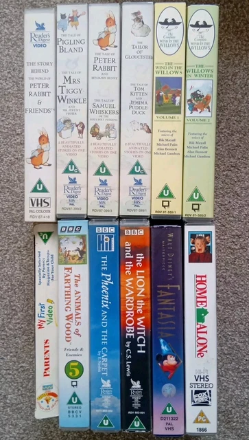 BUNDLE OF 12 VHS Video Cassette Tapes Kids/childresn Films Tv £10.00 ...
