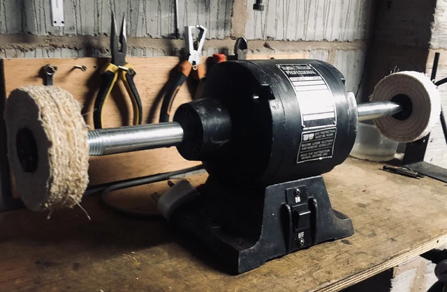 BLACK AND DECKER Bench Polisher Buffer - Heavy duty buffing Polishing ...