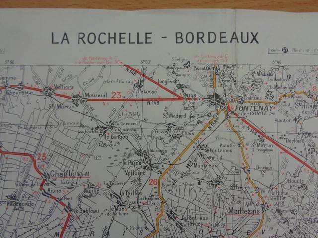 WW2 (NOV 1942) map "COCKLESHELL COMMANDO RAID" AREA with SECRET BASE ...