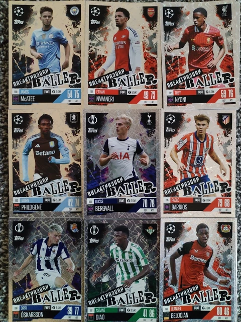 MATCH ATTAX EXTRA 24/25 - Breakthrough Baller FULL SET - Contains ALL ...