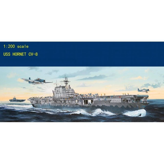 62001 TROMPETER USS Hornet CV-8 Flugzeugträger Schlachtschiff 1/200 ...