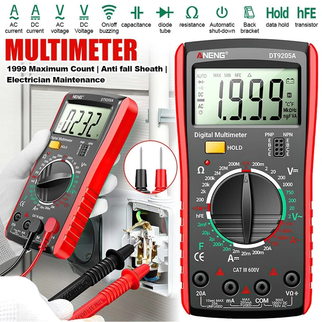 VOLTMETER OHMMETER AMMETER Multi Tester Meter Professional Digital ...