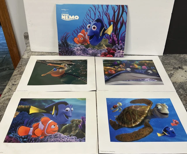 FINDING NEMO LITHOGRAPH Print Set Disney Store Exclusive Poster 4 pc ...