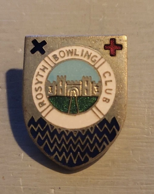 VINTAGE BOWLING CLUB Enamel Badge - Rosyth Bowling Club Rare Vintage ...