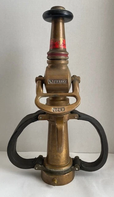 VINTAGE LAFRANCE FIRE Hose NOZZLE Solid Brass REGINA FIRE DEPARTMENT ...