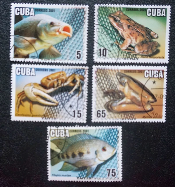 SCUBA SC# 4159-4163 AQUACULTURE fish marine life frog Cpl set of 5 2001 ...