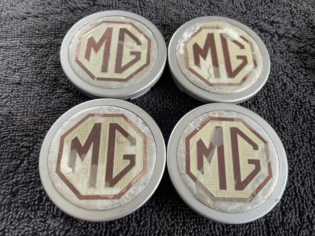 SET OF MG MGF MGTF Trophy Alloy Wheel Centre Caps x4 59mm Speedline Mim ...