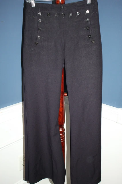 ORIGINAL WW2 USN Custom Wool Uniform Crackerjack 13 Button Bell Bottom ...
