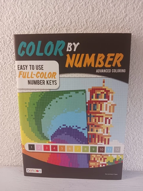 NEW COLOR BY Number advanced coloring book easy to use number keys $0. ...