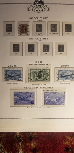 COIL STAMPS-AIRMAIL-COAT OF Arms-Delivery-Etc-Complete Sheet Of-(1942 ...