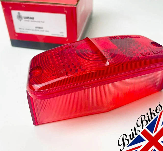 GENUINE LUCAS L564 Rear Lamp Tail Light Lens Bsa Norton Triumph Amc ...